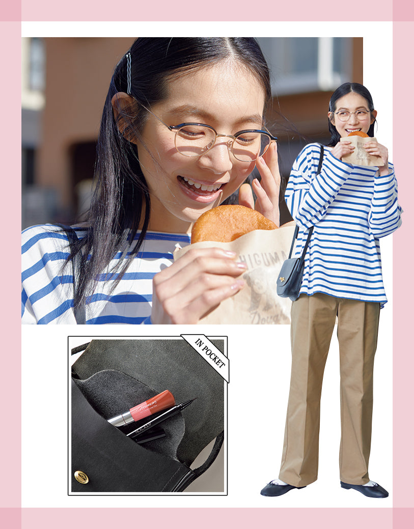 【BASIC RULES】ボーダーT×ワークパンツの日はチークリップに頼る | Begin Market（ビギンマーケット）