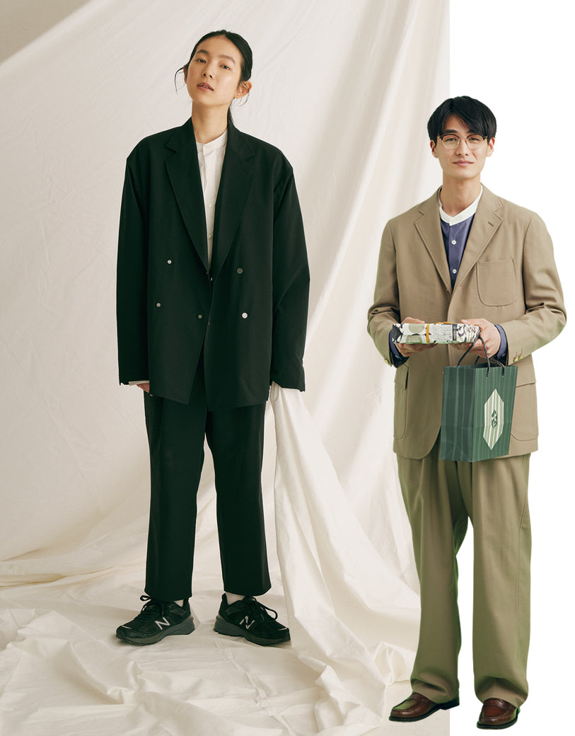 【BASIC RULES】セットアップ＋Tシャツ代わりにバンドカラーシャツを採用 | Begin Market（ビギンマーケット）