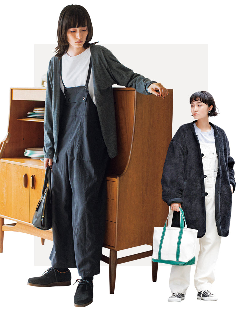 【BASIC RULES】オーバーオールはモノトーンでカジュアルさを控えめに。 | Begin Market（ビギンマーケット）